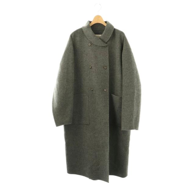 【中古】オオトロ OHTORO ダブルボタンウールコート アウター グレー /DO ■OS レディース