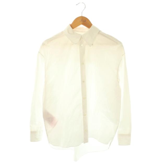 【中古】マルニ MARNI 24AW コットン バックフレアシャツ 長袖 38 ホワイト /HK ■OS レディース