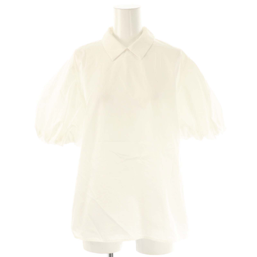 【中古】ヨーコチャン YOKO CHAN ボリュームスリーブ半袖ブラウス 36 ホワイト /DO ■OS レディース