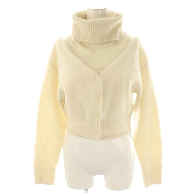 【中古】スナイデル アンサンブル フォックスアルパカショートカーデ アルパカノースリタートルプルオーバー