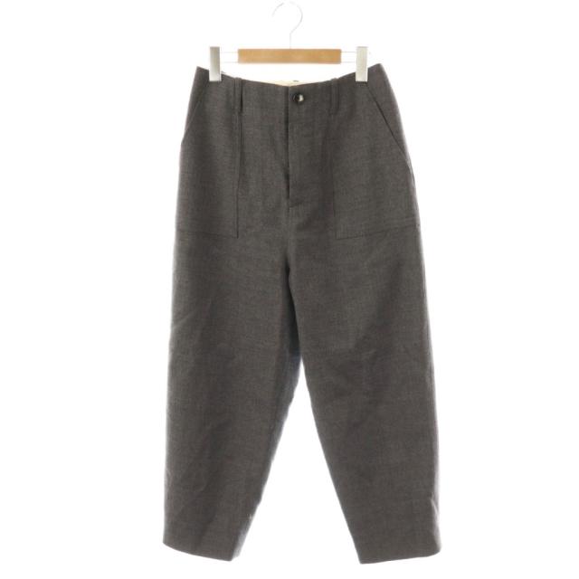 【中古】サクラ SAKULA ワイドベイカーパンツ ボタンフライ ウール 36 グレー /NR ■OS レディース