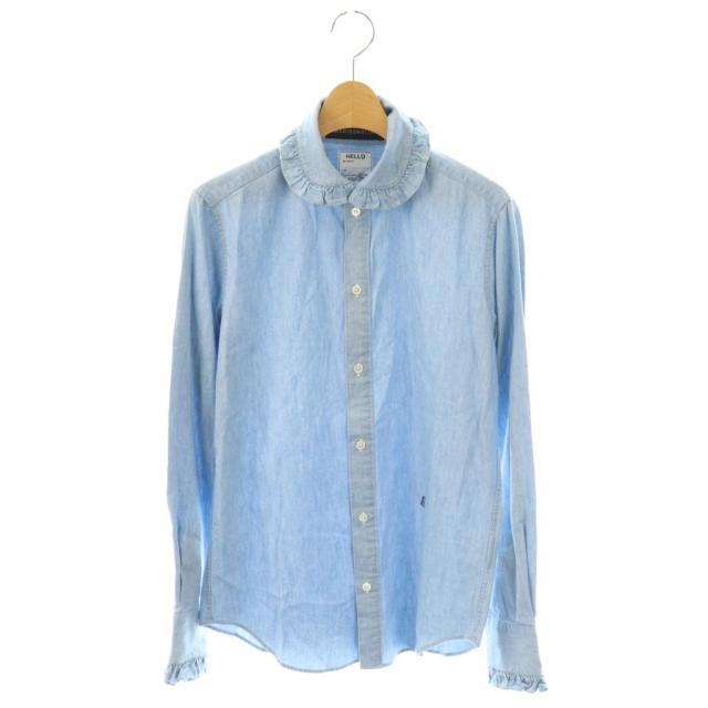 【中古】マディソンブルー MADISONBLUE HPS別注 シャンブレーフリルシャツ 01 S ライトブルー /ES ■OS レディース