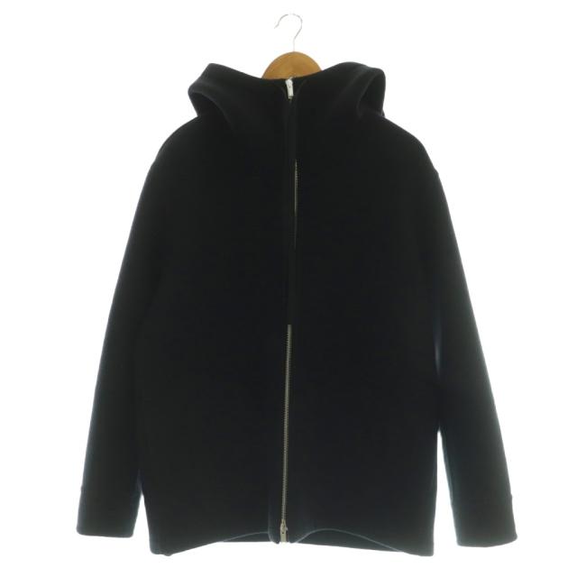 【中古】ジルサンダー JIL SANDER W BLOUSON 08 DB フーデッド ウール ジャケット ブルゾン ジップアップ 44 S 黒
