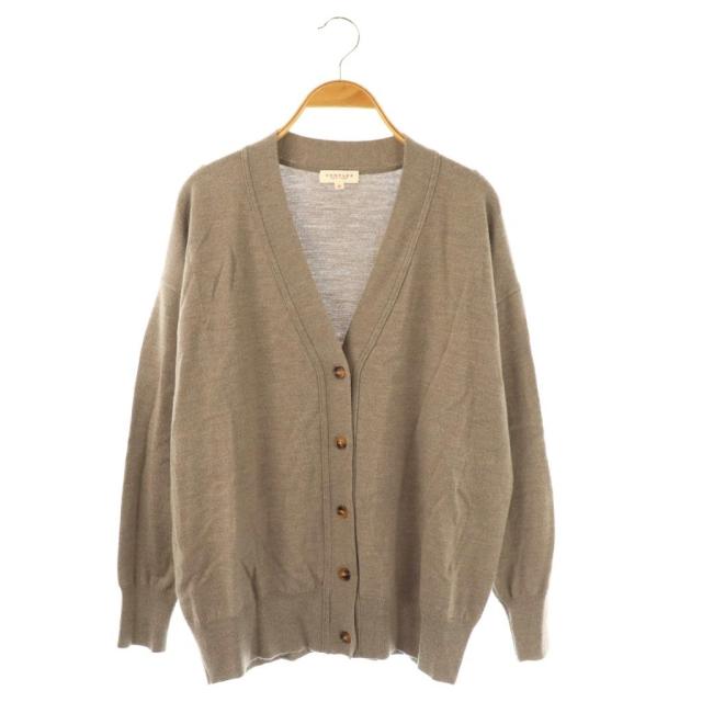 【中古】デミリー DEMYLEE 24AW ウール Vネック ニット カーディガン XS モカ /ES ■OS レディース