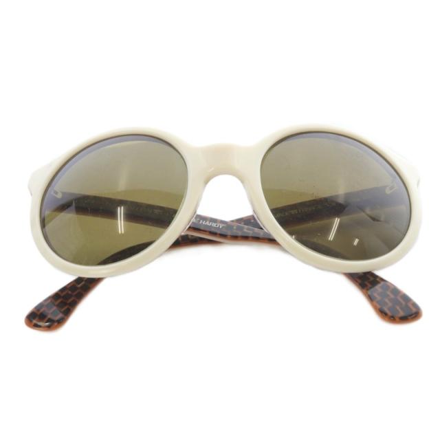 【中古】ピエールアルディ KIM 03 HERV DOMAR PARIS サングラス 白 ホワイト 茶色 /SR ■SH メンズ レディース