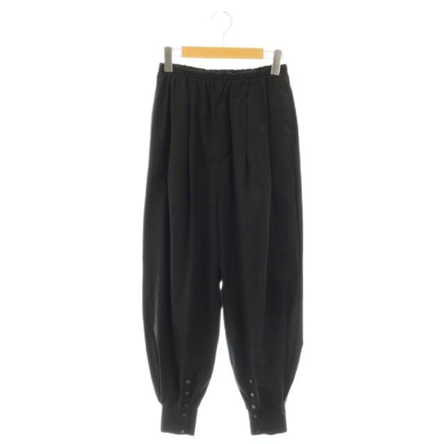 【中古】エンフォルド ENFOLD 25SS CURVE-HEM JOGGER PANTS パンツ ジョガー イージー 36 ブラック /HK ■OS