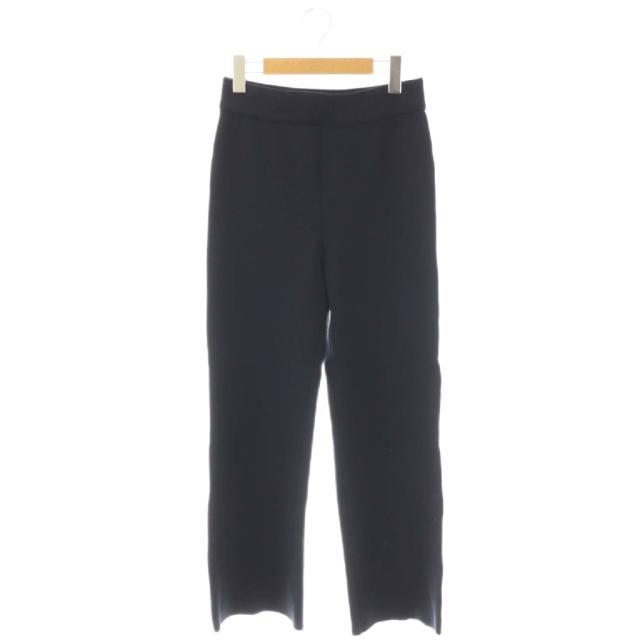 【中古】ミューズ ドゥーズィエム クラス 24SS GLASSY RIB パンツ 36 ネイビー 紺 ウエストゴム 伸縮性 /AG ■OS