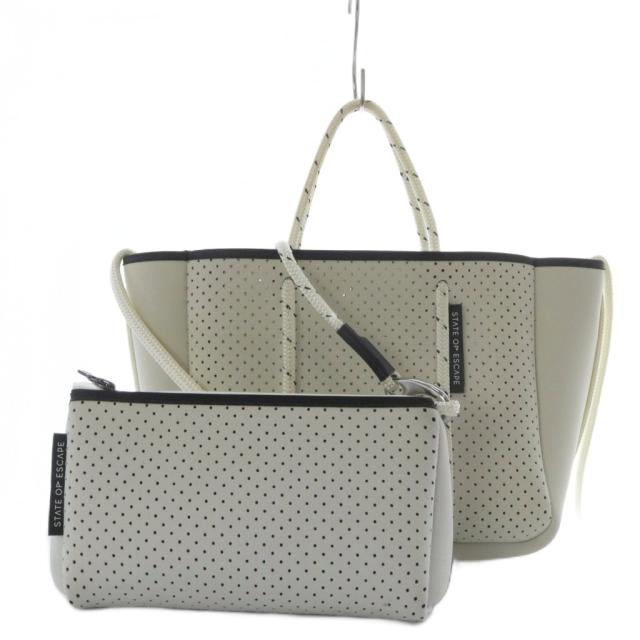 【中古】ステイトオブエスケープ プティエスケープ トートバッグ ショルダーバッグ 2way 斜め掛け ネオプレン