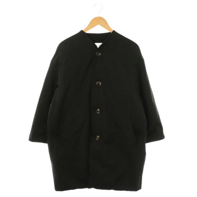 【中古】ルグラジック Le glazik ノーカラーダウンコート アウター 36 黒 ブラック /CX ■OS ■SH レディース