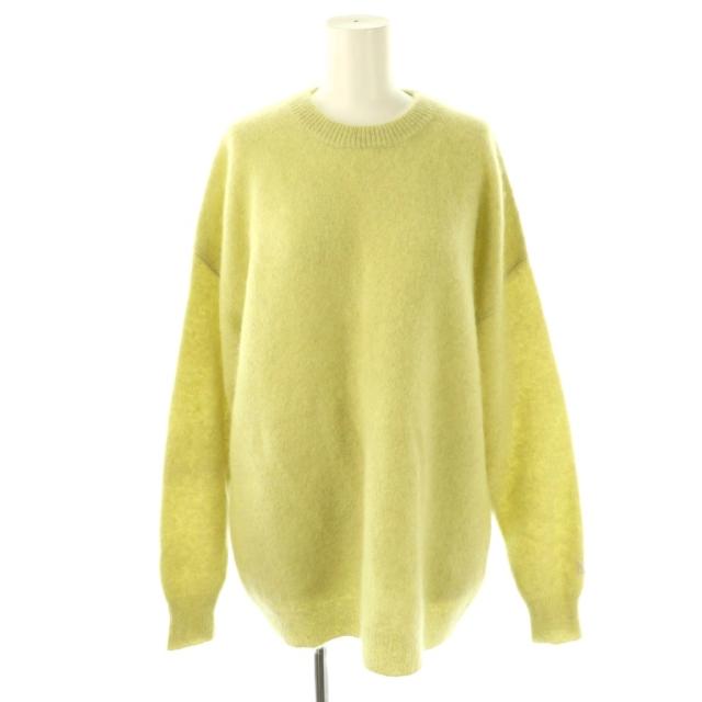 【中古】シールームリン SeaRoomlynn  YAKクルーネックニットプルオーバー セーター 長袖 ウール F 黄緑