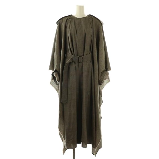 【中古】ジュンヤワタナベ JUNYA WATANABE コムデギャルソン ケープコート ポンチョ アウター 薄手 ウール M グレー