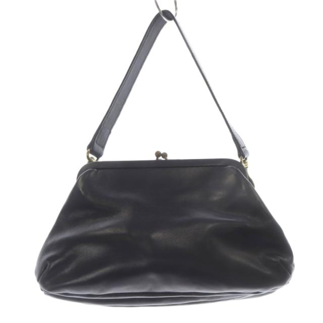 【中古】アーツ&サイエンス がま口 3連 2way ハンドバッグ ショルダーバッグ レザー 黒 /SR ■SH レディース