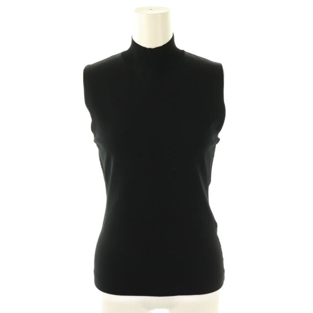【中古】エンフォルド ENFOLD 25SS archetype  ハイネックノースリーブカットソー 38 黒 /NR ■OS レディース