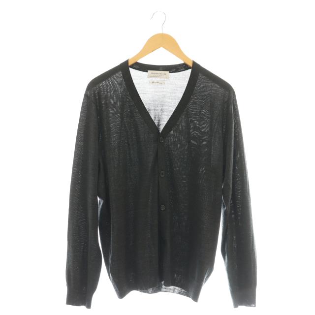 【中古】トゥモローランド トリコ 25AWスーパーファインメリノウール Vネックカーディガン L チャコール