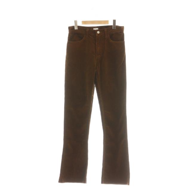 【中古】アンスクリア INSCRIRE コーデュロイパンツ 34 ブラウン 茶 /CX ■OS ■SH レディース