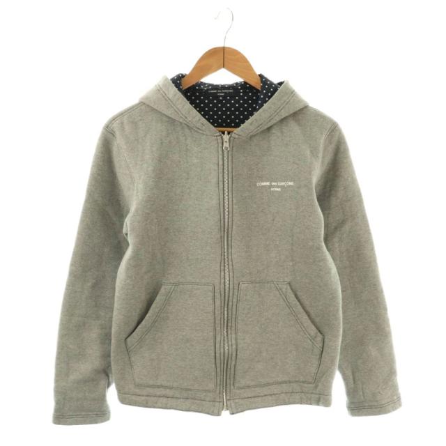 【中古】コムデギャルソンオム HH-T009 AD2011 ドット柄 ジップパーカー ブルゾン スウェット S グレー /ES ■OS