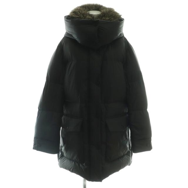 【中古】イヴサロモン ARMY IENA取扱い 23AW ダウンコート ジャケット フード ファー 38 黒