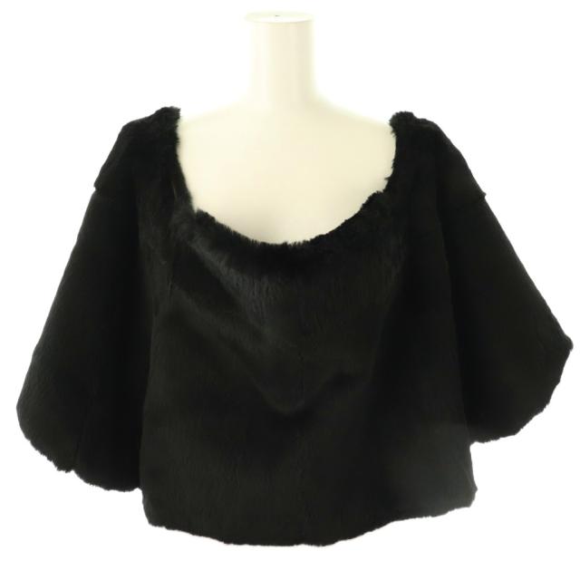 【中古】メゾンマルジェラ 1 Maison Margiela 1 ラビットファー ケープ ボレロ 40 ブラック /HK ■OS ■SH レディース