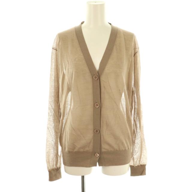 【中古】ドゥーズィエムクラスエブリデイアイライク 24SSVOILE Vネック ニットカーディガン シアー モカブラウン