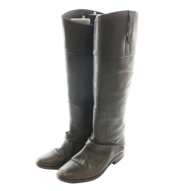 【中古】ゴールデングース GOLDEN  CHARLIE LEATHER ロングブーツ レザー 36 ダークブラウン /SS ■OS