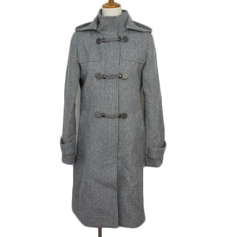 【中古】ロートレアモン LAUTREAMONT ウールカルゼダッフルコート ウール 38 グレー レディース