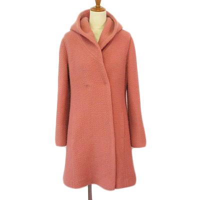 【中古】ピノーレ PINORE 50th LIMITED EDITION コート フード ウール 38 ピンク レディース
