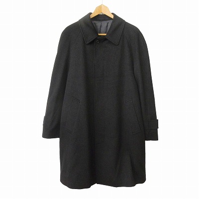 【中古】ニューヨーカー NEWYORKER コート ステンカラー カシミヤ100％ M チャコール メンズ