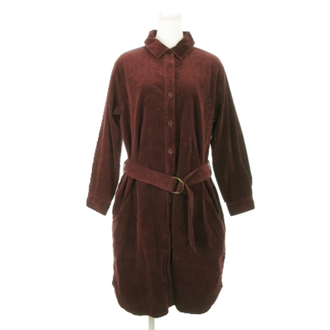 【中古】アーバンリサーチ サニーレーベル ワンピース コーデュロイ シャツ ひざ丈 長袖 ベルト F 赤 ボルドー /AH3の通販はau PAY マーケット - ブランド古着のベクトル ...