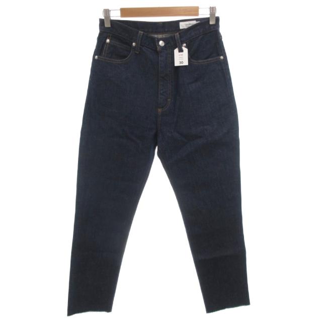 【中古】未使用品 ハイク HYKE タグ付き デニムパンツ ジーンズ カットオフ 30 インディゴ /FF ■GY62 レディース