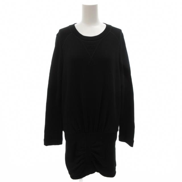 【中古】ヌメロヴェントゥーノ N°21 23年 スウェット ワンピース エンボスロゴ 長袖 ひざ丈 36 黒 ブラック