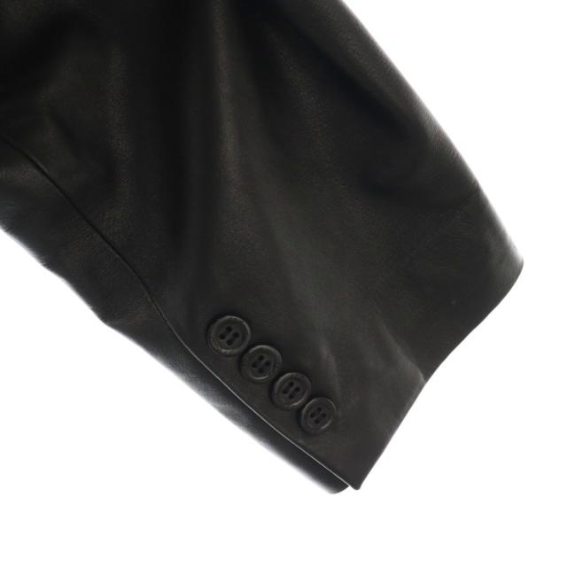 【中古】エステーデュポン S.T.DUPONT レザージャケット テーラード アウター S 黒 /NR ■GY53 メンズ