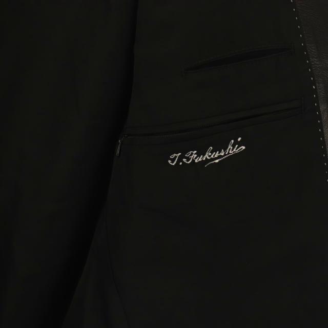 【中古】エステーデュポン S.T.DUPONT レザージャケット テーラード アウター S 黒 /NR ■GY53 メンズ