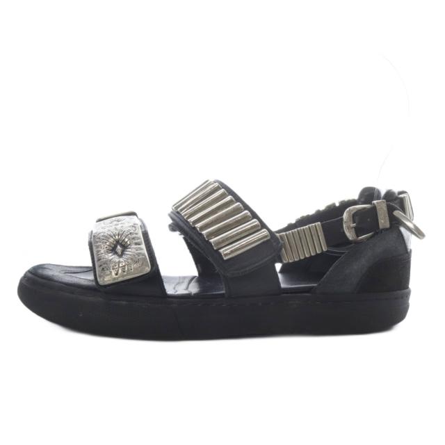 【中古】トーガ プルラ TOGA PULLA メタル スニーカー サンダル L SNEAKER SANDALS ストラップ 36 ブラック