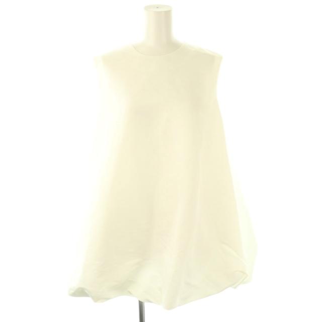 【中古】ケイナリタ バルーンブラウストップス ノースリーブ プルオーバー 38 ホワイト ブラック KB213-014 /DO