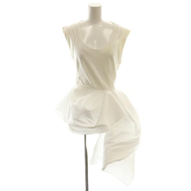 【中古】アレキサンダーマックイーン ノースリーブワンピース アシメントリー ミニ 38 ホワイト /CX ■GY57