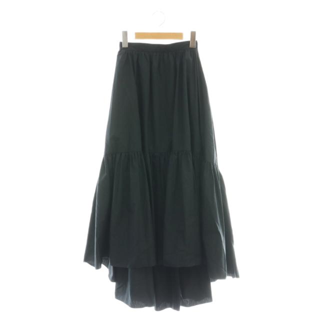 【中古】パトゥ PATOU 23年 フレアスカート ロング 34 ブラック /DF ■GY57 レディース