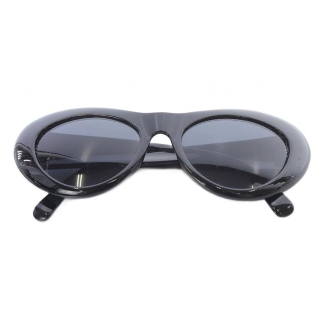 【中古】ジャンニヴェルサーチ ヴェルサーチェ GIANNI VERSACE メデューサ オーバル サングラス ロゴ 黒 ブラック