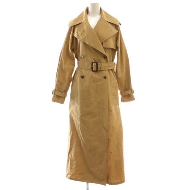 【中古】ヴァレンティノ ヴァレンチノ VALENTINO 現行 Vロゴ金具 トレンチコート アウター 38 ベージュ ベルト付き
