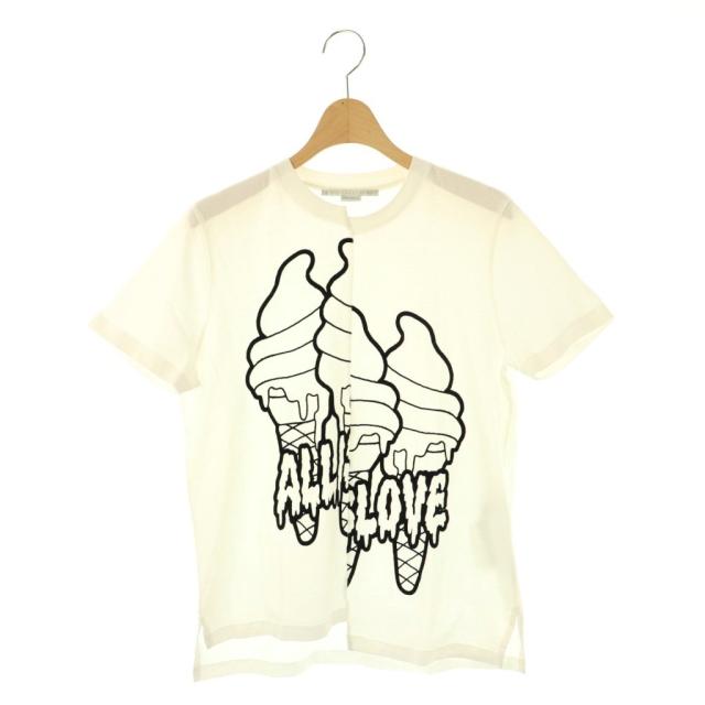 【中古】ステラマッカートニー STELLA McCARTNEY Tシャツ カットソー 半袖 コットン 36 白 黒 /NR ■GY57 レディース