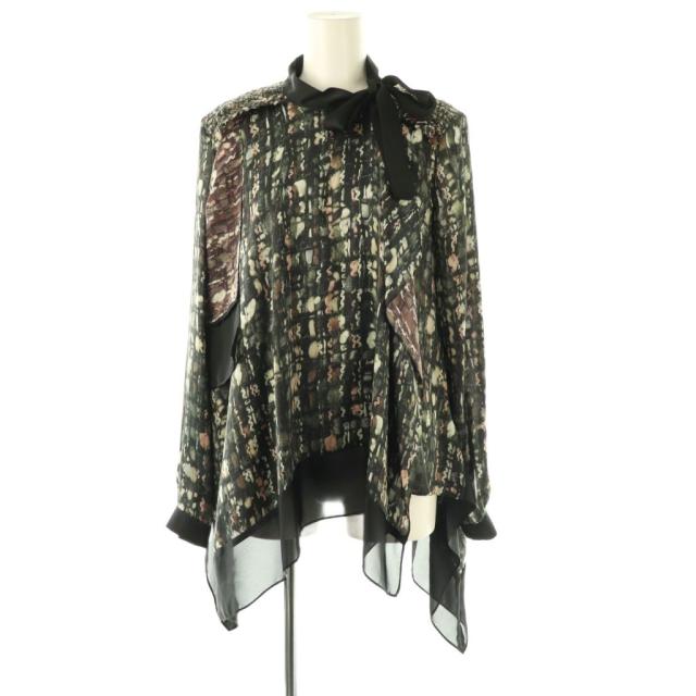 【中古】サカイ sacai 21AW Tweed Pullover ツイードプルオーバーシャツブラウス 長袖 総柄 1 マルチカラー /DO