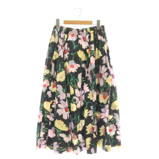 【中古】マルニ MARNI 21SS フレアスカート ロング 花柄 38 マルチカラー /DF ■GY57 レディース