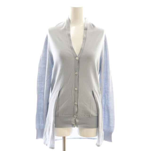【中古】マルタンマルジェラ 1 Martin Margiela 1 12SS カーディガン ニット Vネック XS サックスブルー