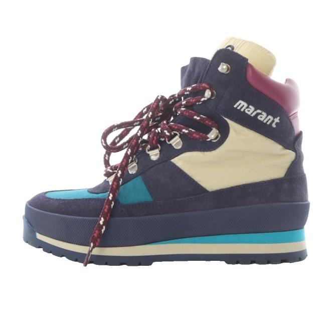 【中古】イザベルマラン ISABEL MARANT マウンテンブーツ ショート 38 紺 ネイビー /SR ■GY57 レディース