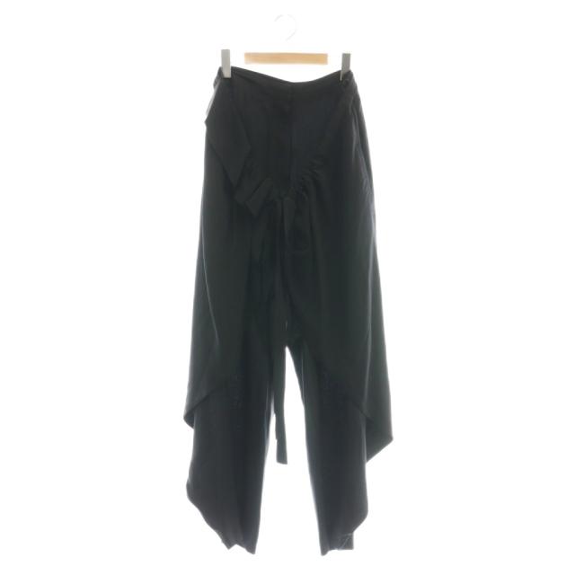 【中古】ステラマッカートニー STELLA McCARTNEY レイヤードパンツ ストレート シルク 38 黒 ブラック