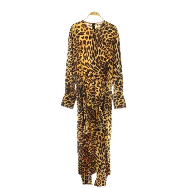 【中古】ステラマッカートニー オールインワン 長袖 レオパード柄 シルク 44 マルチカラー /DO ■GY57 レディース