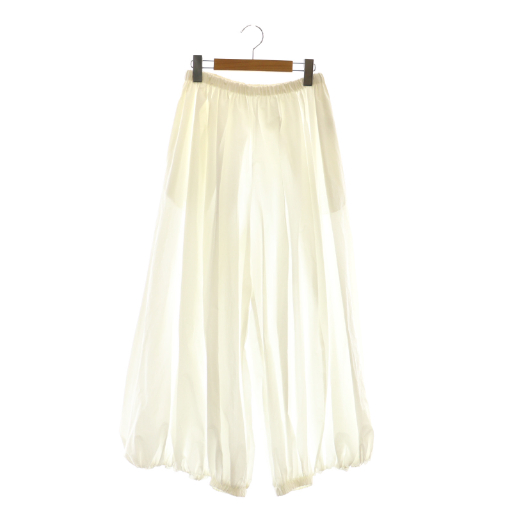 【中古】エンフォルド ENFOLD ソフトタイプライターギャザーボリュームパンツ ワイドパンツ 36 ホワイト レディース