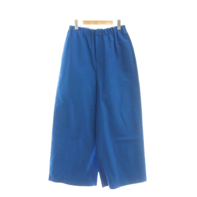 【中古】エンフォルド ENFOLD 23年 ワイドパンツ コットン 36 青 ブルー /AT ■OS ■GY57 レディース