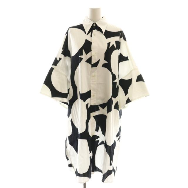 【中古】ワイズ Y's 25SS SPIKY POKA DOTS BIG SHIRT ヨウジヤマモト シャツ オーバーサイズ 2 ホワイト ブラック