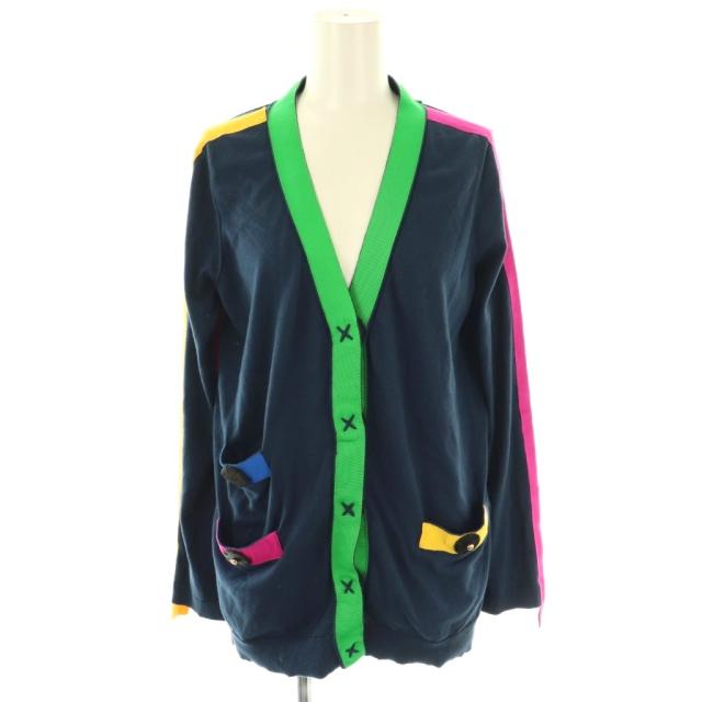 【中古】ゾー&ネマ Zhor&Nema カーディガン ニット 長袖 M ネイビー /HK ■GY57 レディース