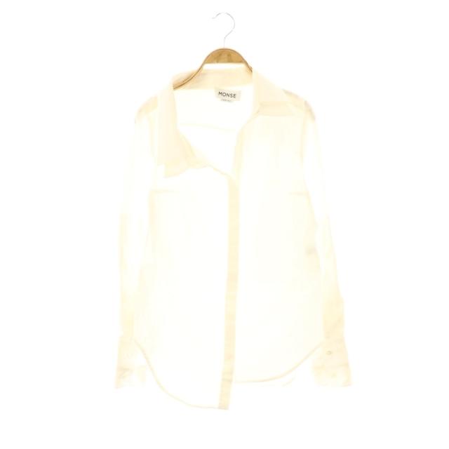 【中古】モンセ MONSE シャツ ブラウス スキッパー 0 ホワイト /DF ■GY57 レディース